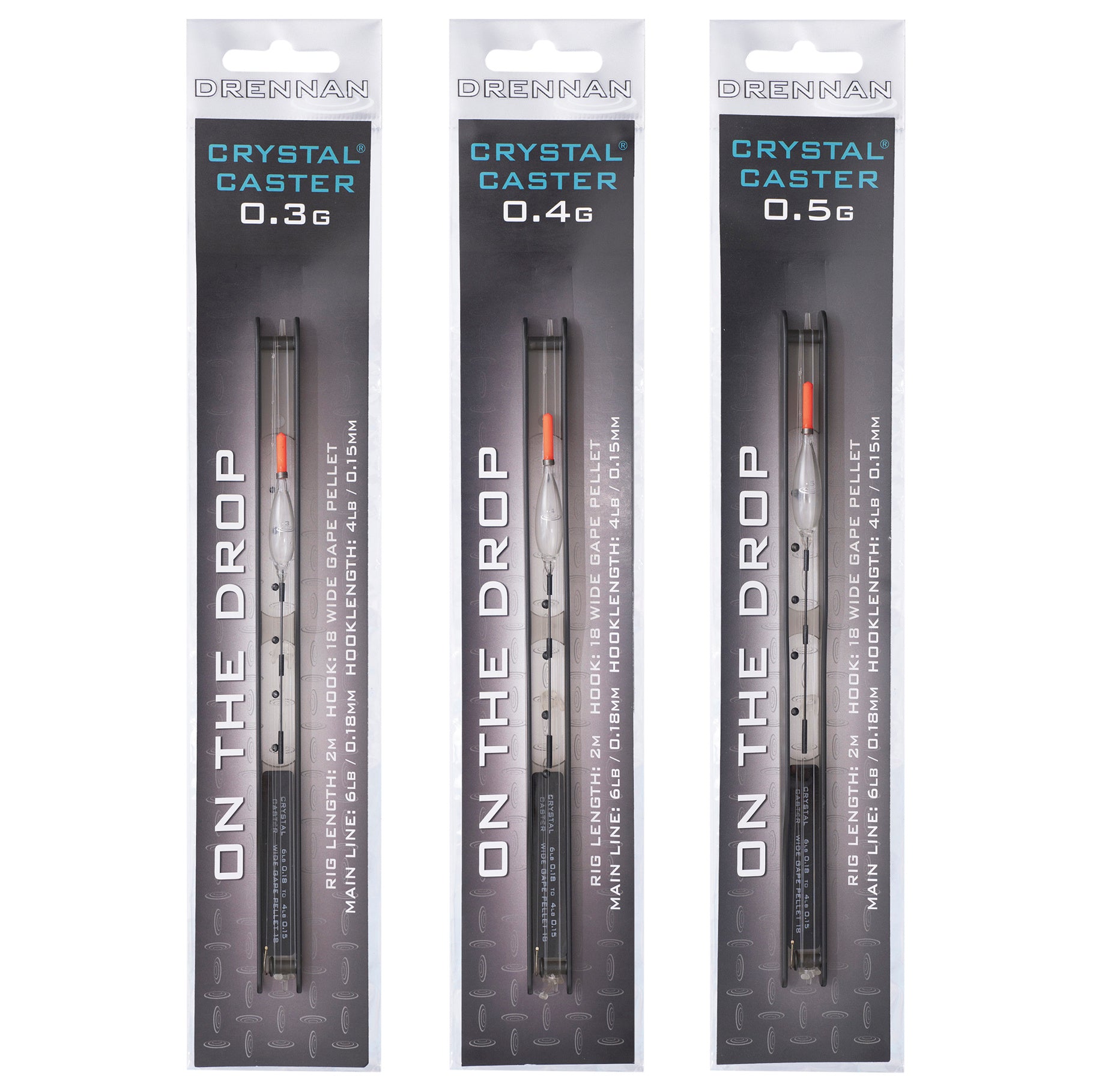 Drennan Crystal Caster Pole Rig - Perfect for On the Drop Fishing | Duo Hook