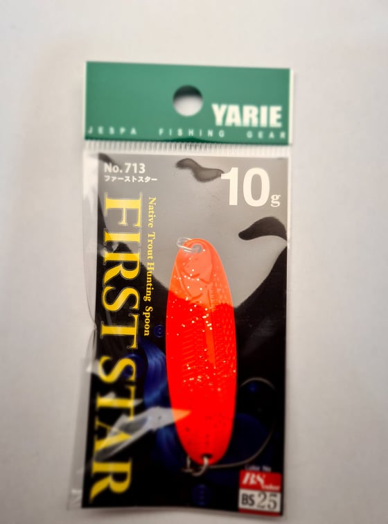 Yarie First Star Spoon 10g BS25 Orange | Trout and Salmon fishing