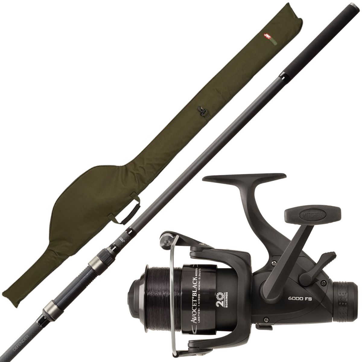 Defender Combo - Premium Rod and Reel Set, Pre-Spooled and Ready to ...