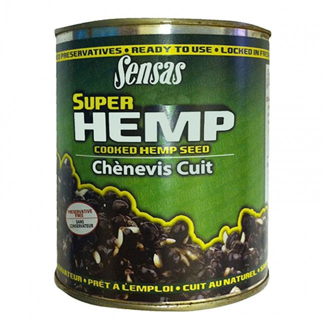 Sensas Cooked Hemp Seed 350g – Ready-to-Use Natural Fishing Bait